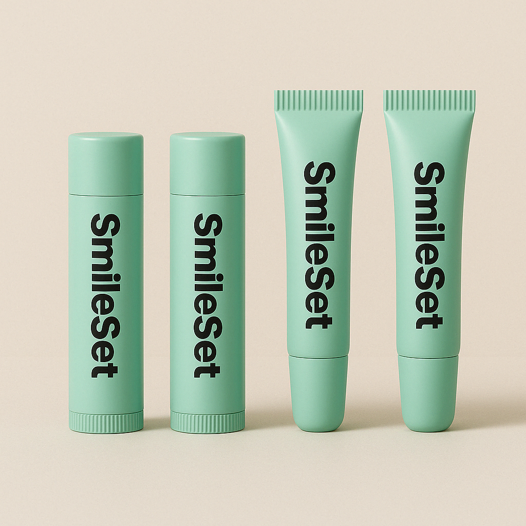 SmileSet Premium Hydrating Lip Balm and Lip Gloss 4-Pack